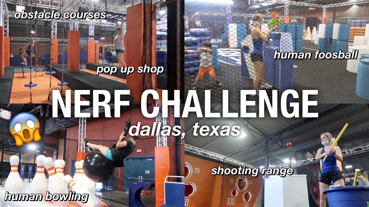 INSANE INDOOR NERF CHALLENGE IN DALLAS TX - YouTube