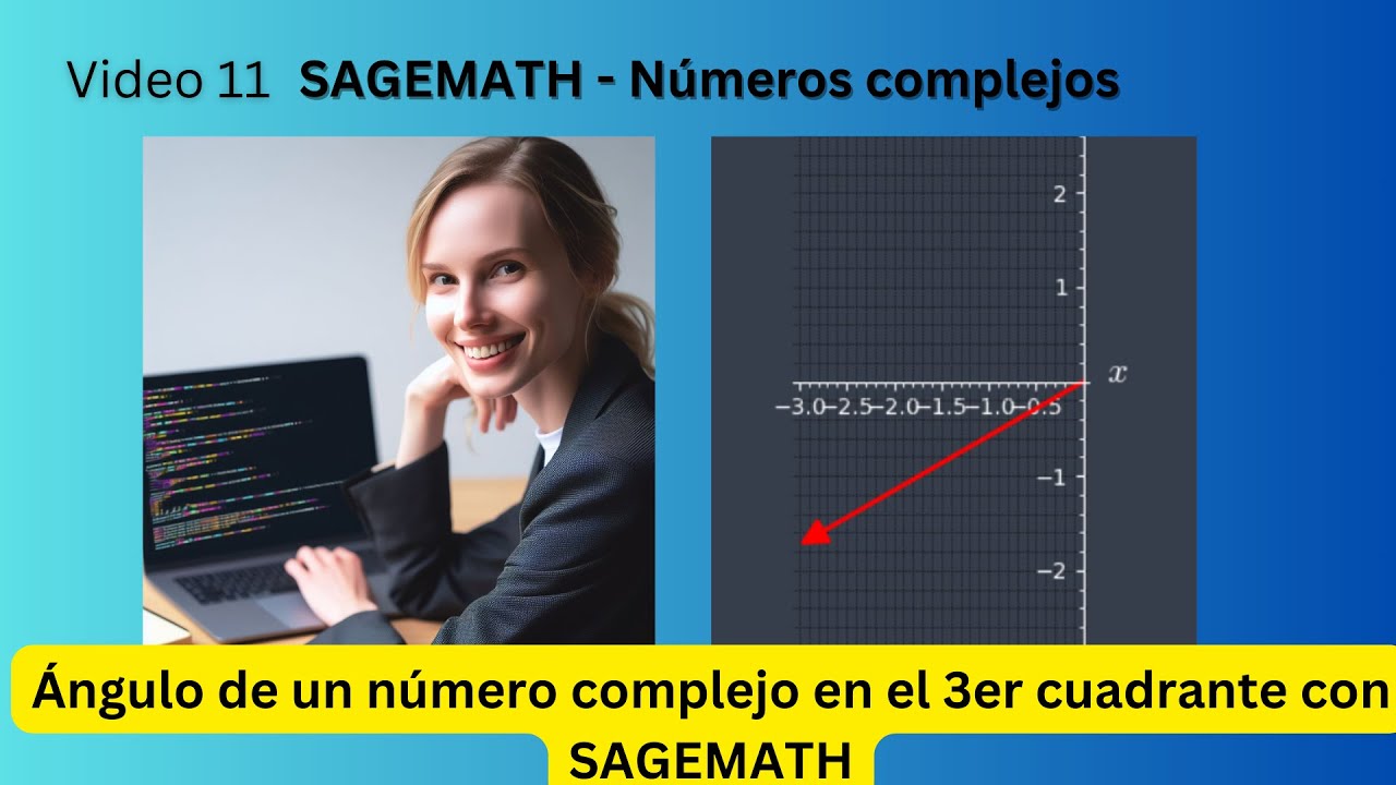 Ángulo de un número complejo en el 3er cuadrante con SAGEMATH - YouTube