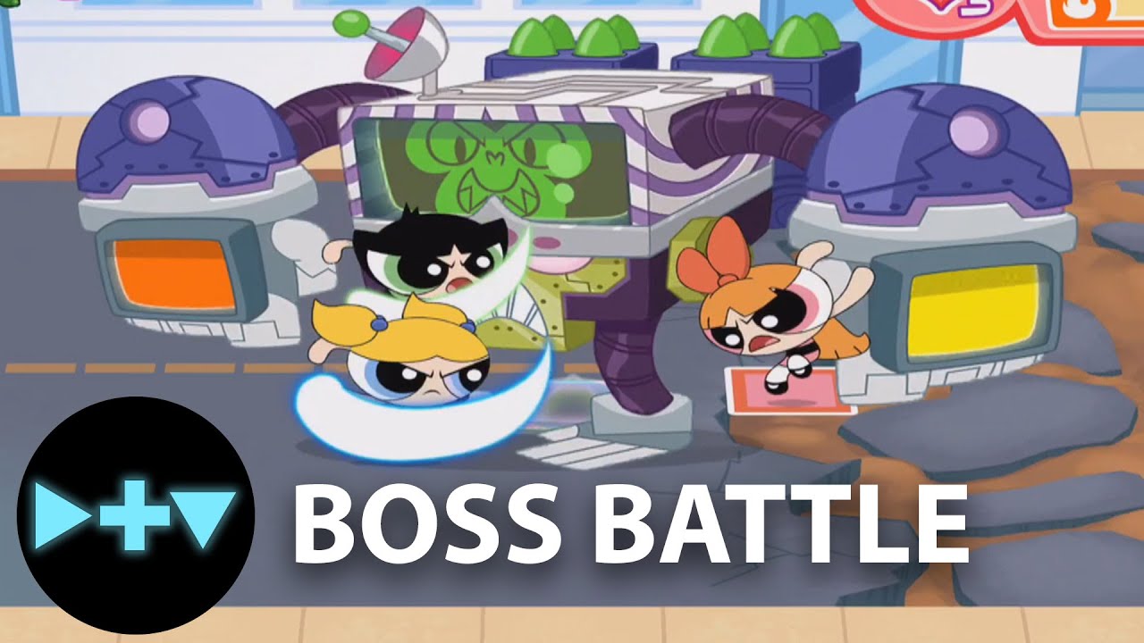 The Powerpuff Girls: Flipped Out - Mojo Boss Battle - YouTube