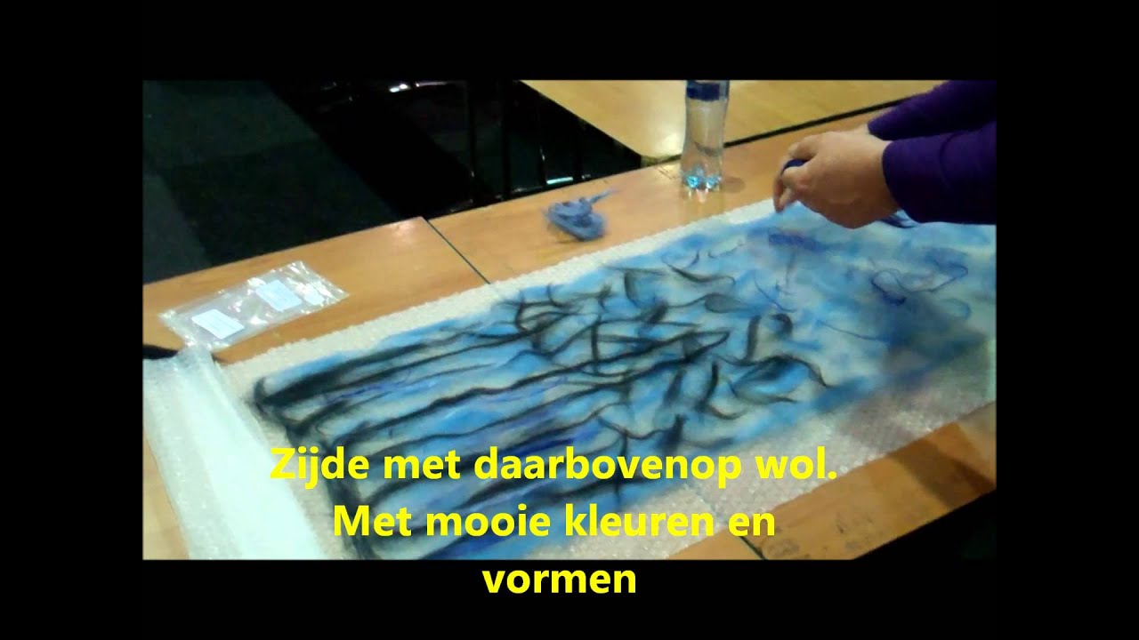felt demo sjaalvilten handwerkbeurs Bodyflower.nl - YouTube