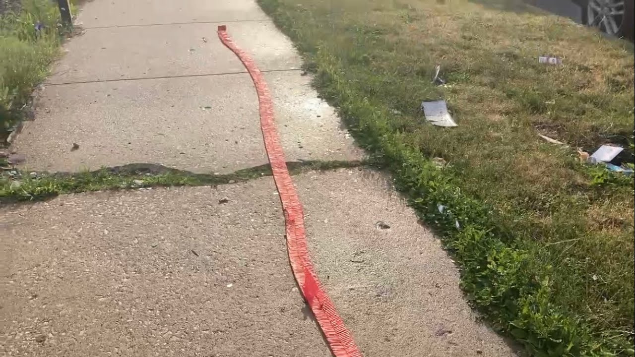 A long Firecracker strip! - YouTube