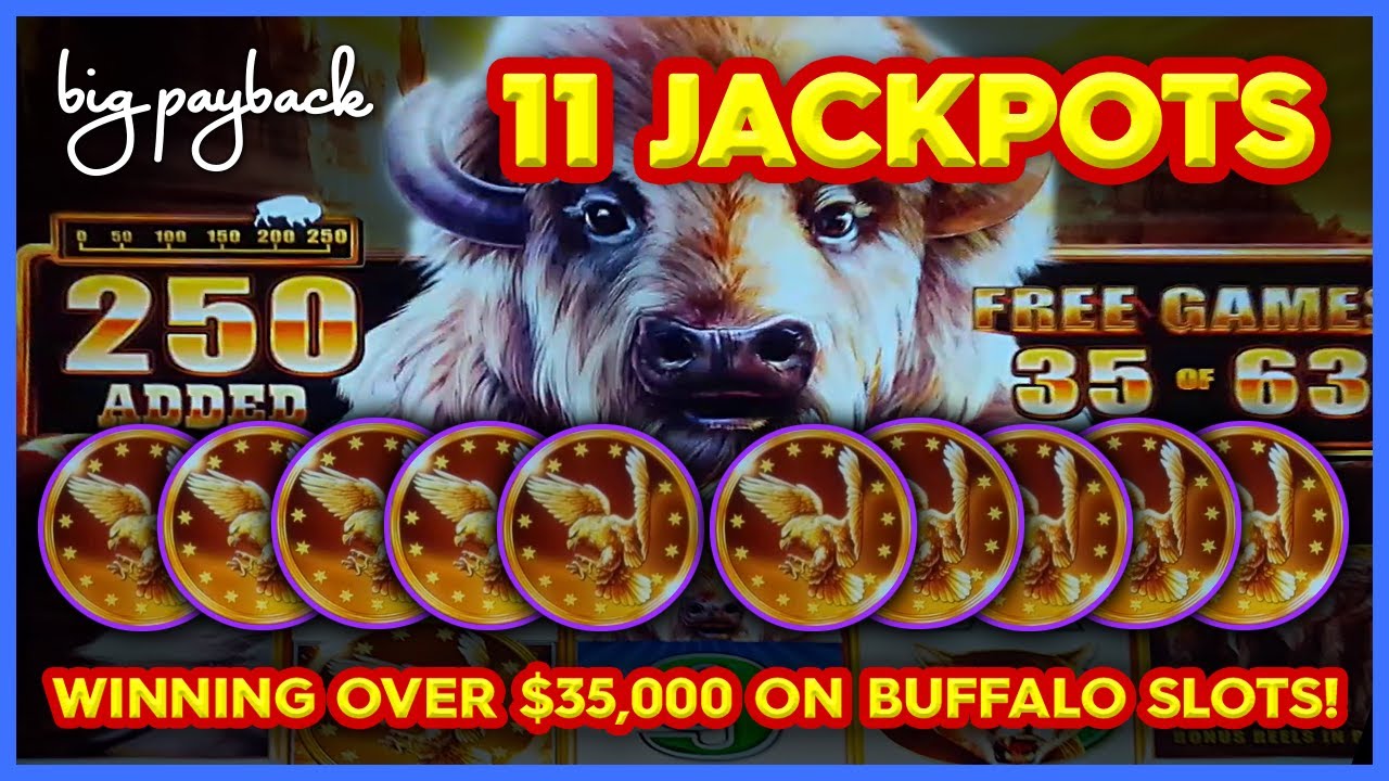 WINNING OVER $35,000 on Buffalo Slots! My Top 10 BUFFALO JACKPOTS ...