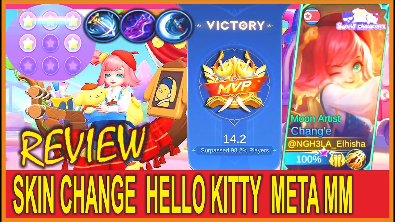 SKIN CHANGE HELLO KITTY META MM , MVP 20 KILL OP BOSS !!! MOBILE ...