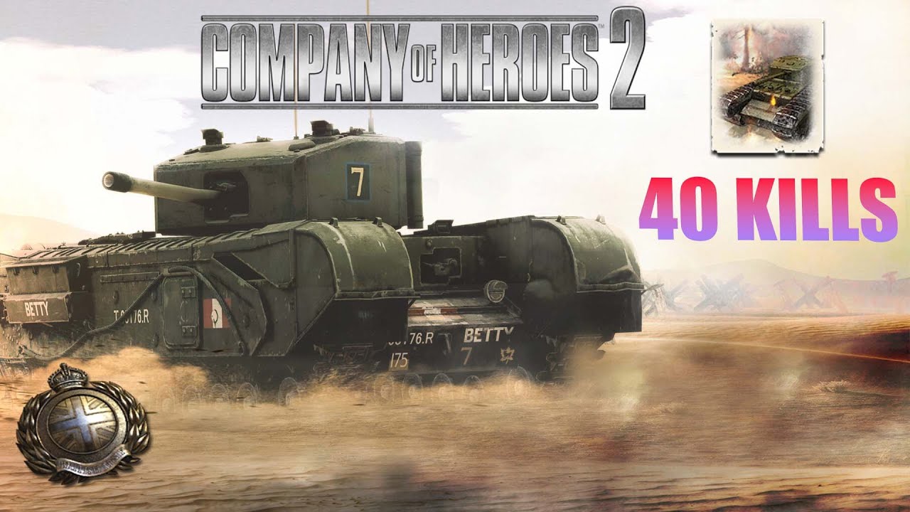 COH2★ЧЕЛЛЕНДЖ 40 УБИЙСТВ CHURCHILL CROCODILE★ - YouTube
