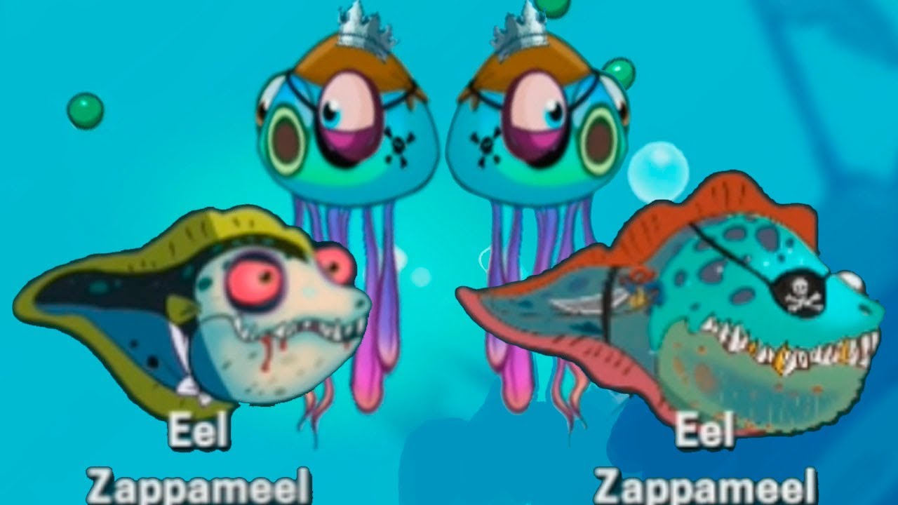 EATME.IO Eel Zappamee Рыбка Угорь (Кит Медуза и Конёк) - Hungry fish ...
