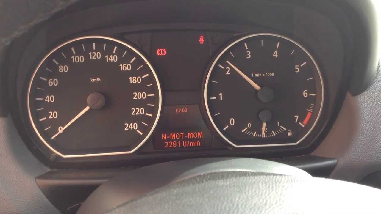 BMW E87 Secret RPM Digital Gauge - YouTube