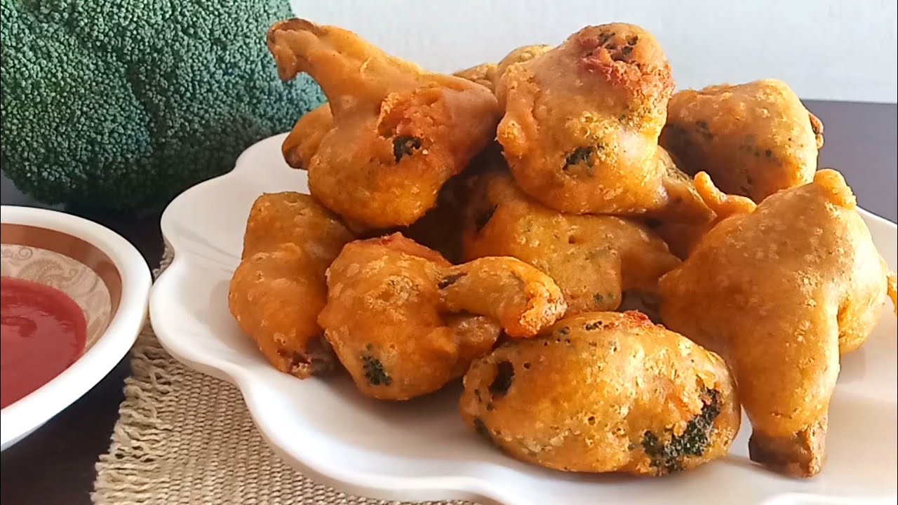 Crispy Broccoli Pakora Recipe।।How to make Crispy Broccoli Pakoda ...