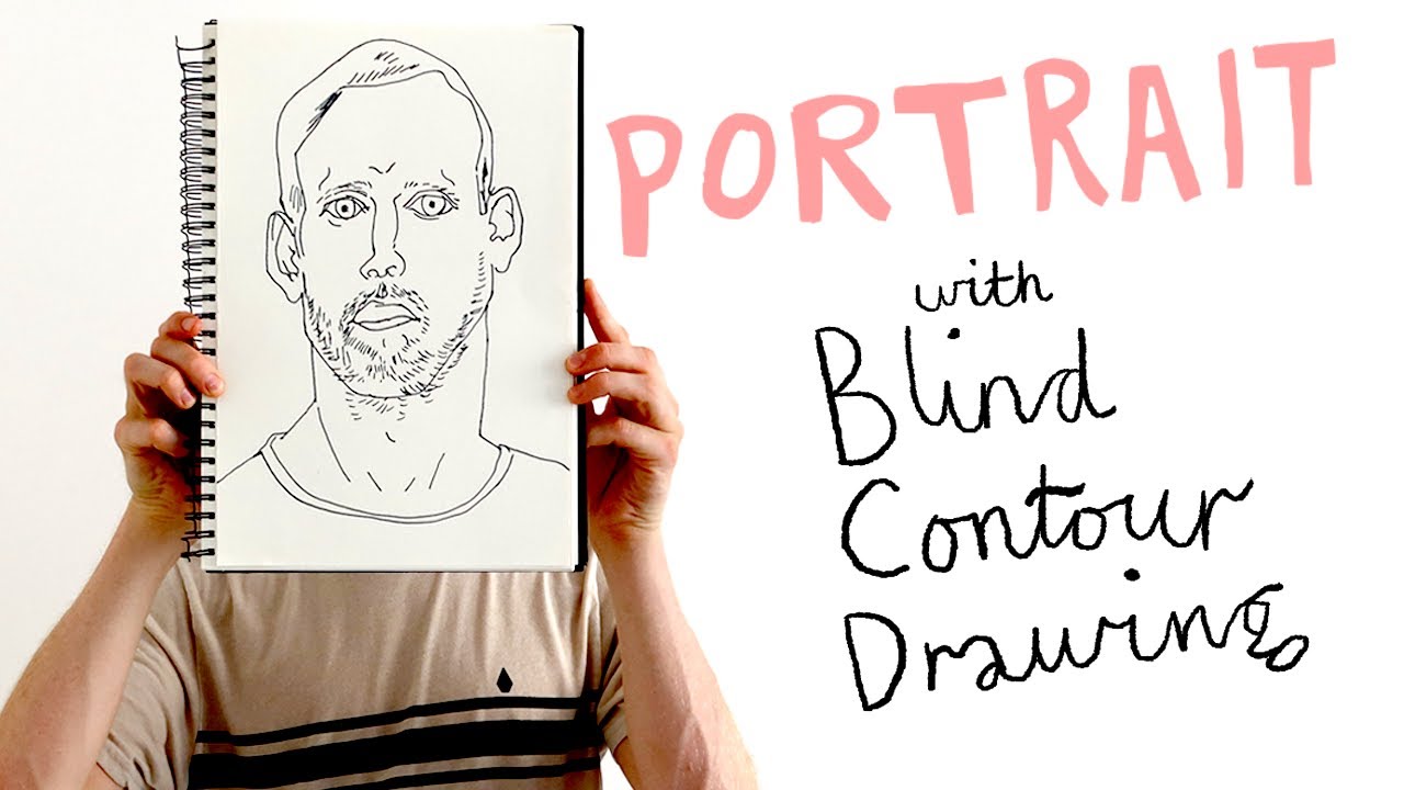 How to Draw a Portrait with Blind Contour Drawing ~ Easy Tutorial - YouTube