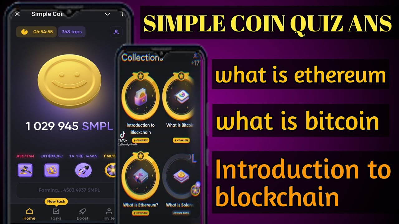 simple coin quiz answers || what is ethereum || what is bitcoin ...