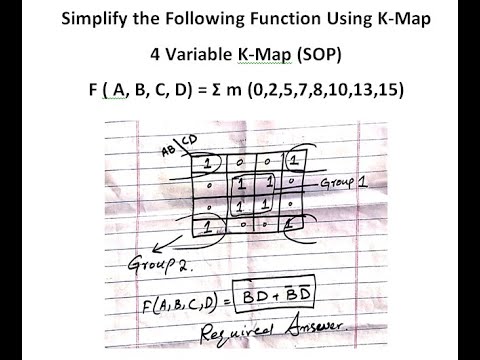 4 variable K-Map || How to simplify Boolean Expression using K-Map - YouTube