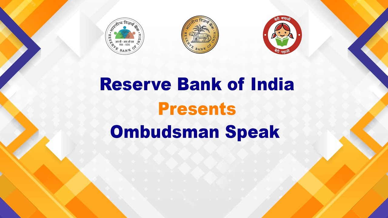 Reserve Bank Ombudsman Speak - YouTube