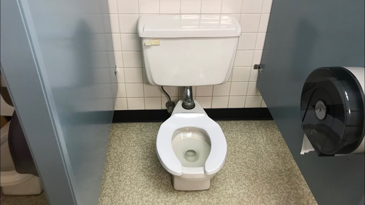 Washroom with circa 1987 American Standard Baby Devoro Toilets - YouTube