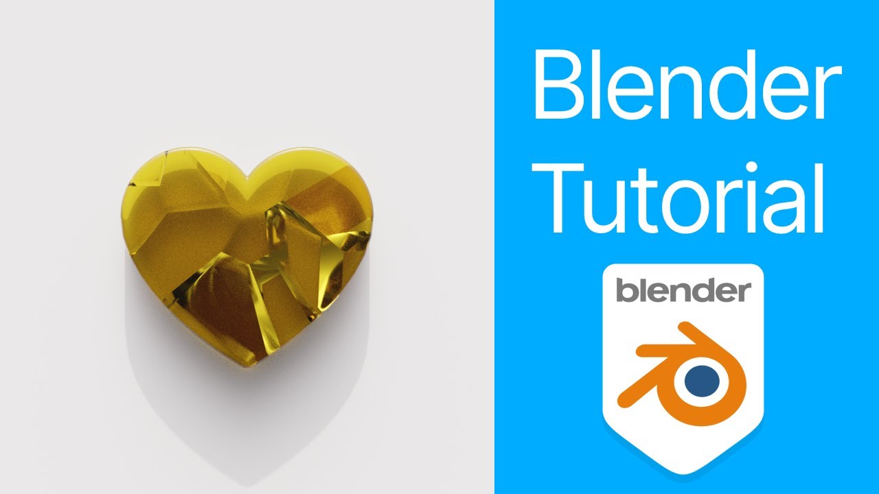 Creating a Stunning Yellow Crystal Heart in Blender 3D - Step-by-Step ...