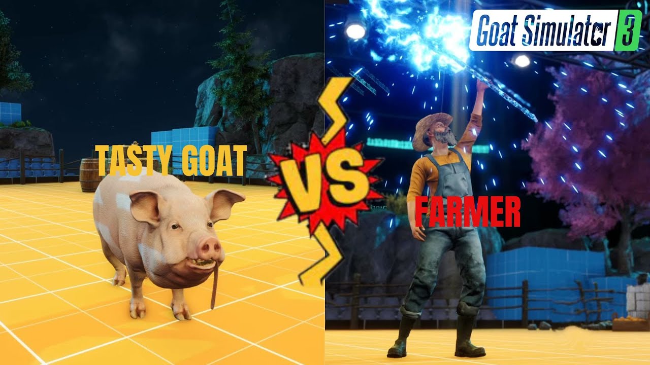 TASTY GOAT vs FARMER (as requested) Goat Simulator 3 - YouTube