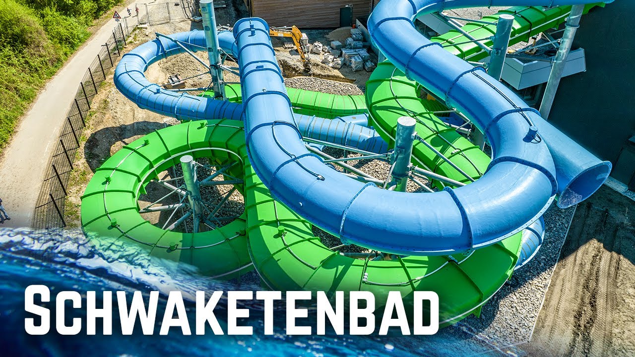 New Water Park in Germany! All Waterslides at Schwaketenbad - YouTube