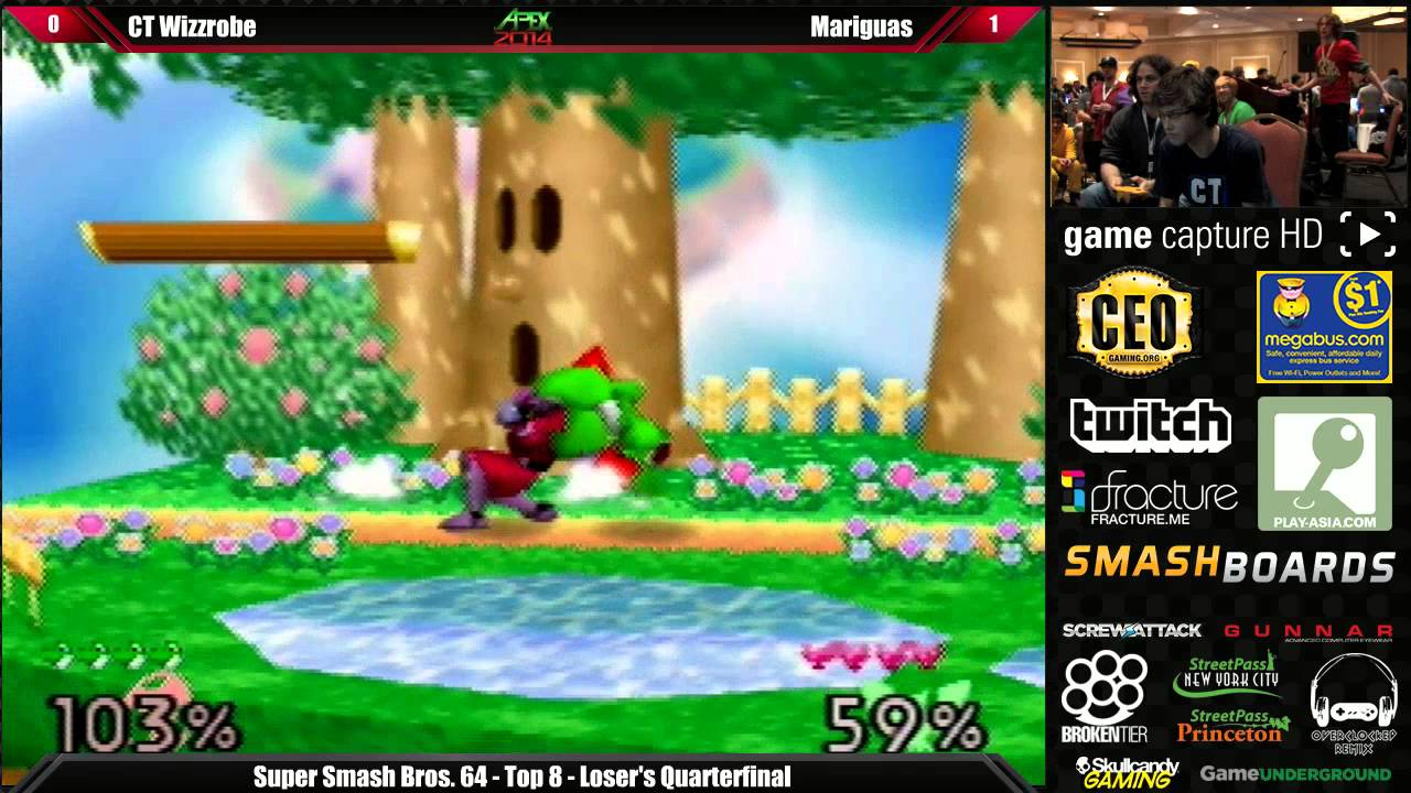Super Smash Bros 64 Top 8 CT Wizzrobe vs Mariguas - Apex 2014 ...