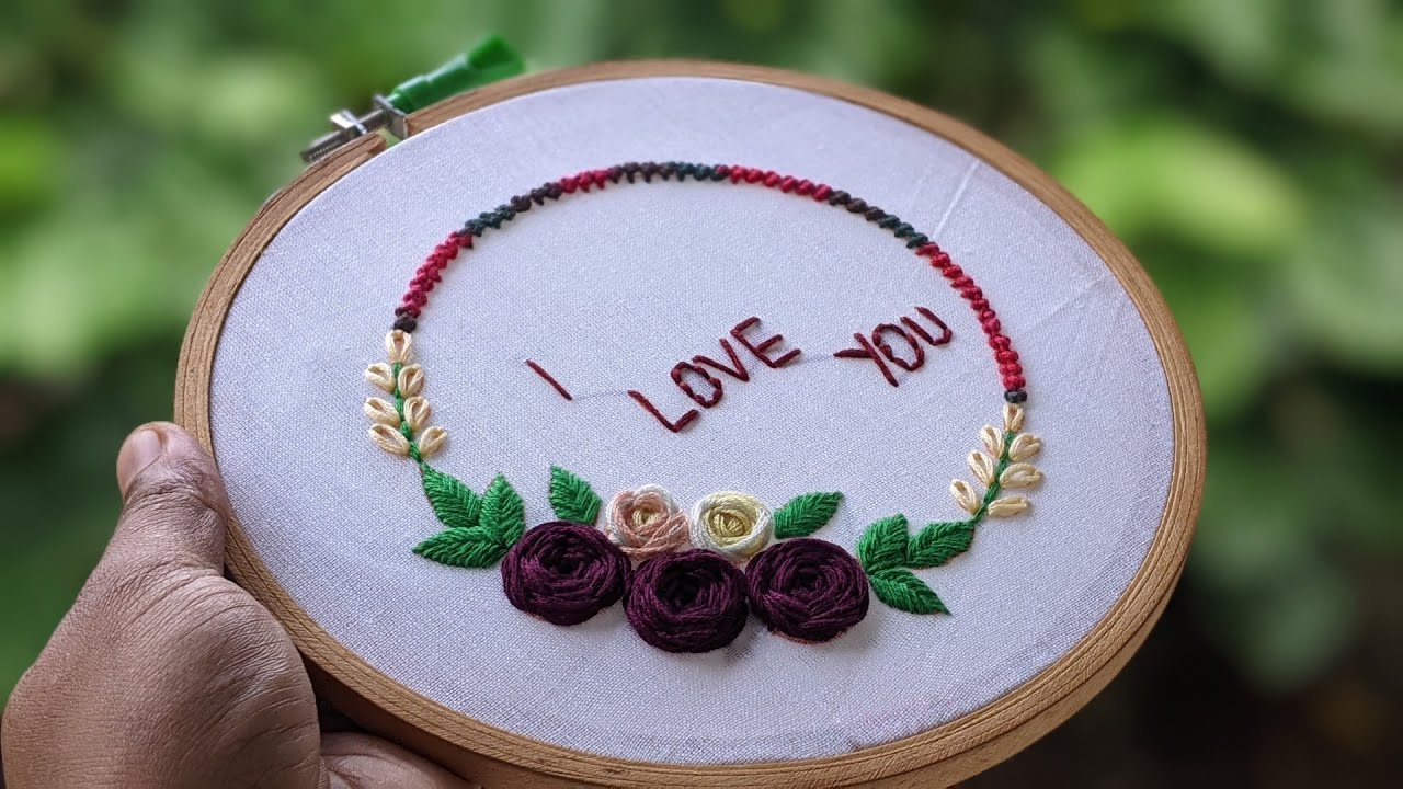 Simple Gift Design Embroidery For Beginners - YouTube