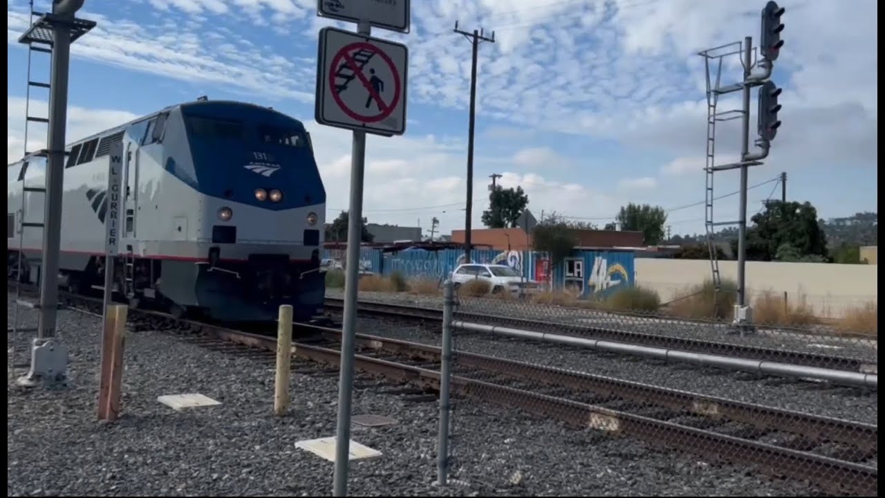70+ MPH!!! Amtrak 131 in West Glendale CA - YouTube