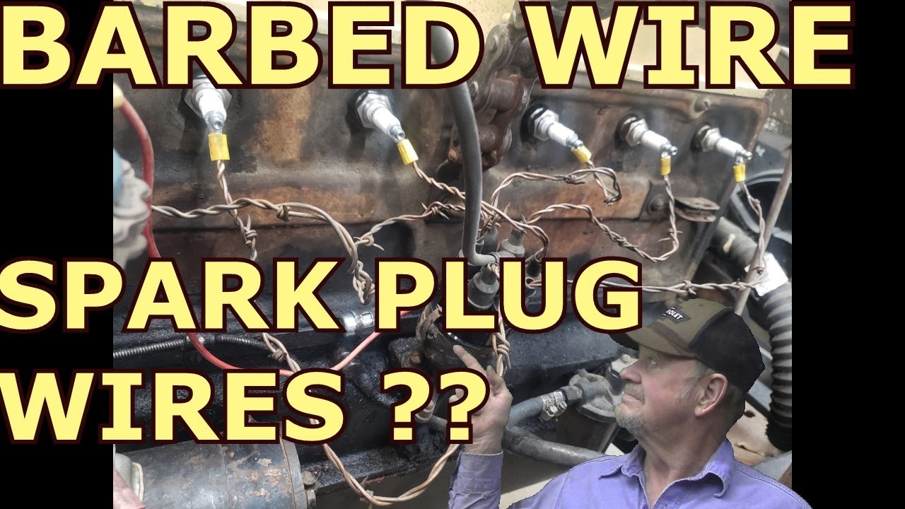 Barbed wire plug wires on a 1932 CHEVY - YouTube