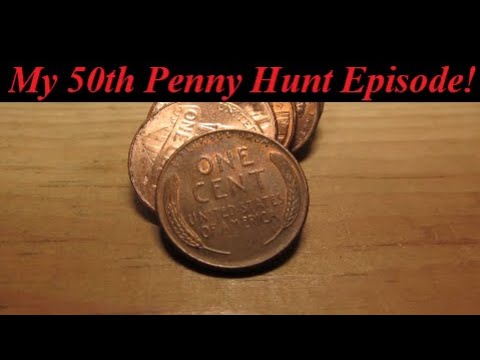 Coin Roll Hunting Pennies -- My 50th Penny Hunt Episode! - YouTube