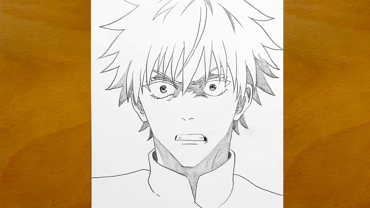 How to Draw Gojo Satoru from Jujutsu Kaisen || Step-by-Step Anime ...