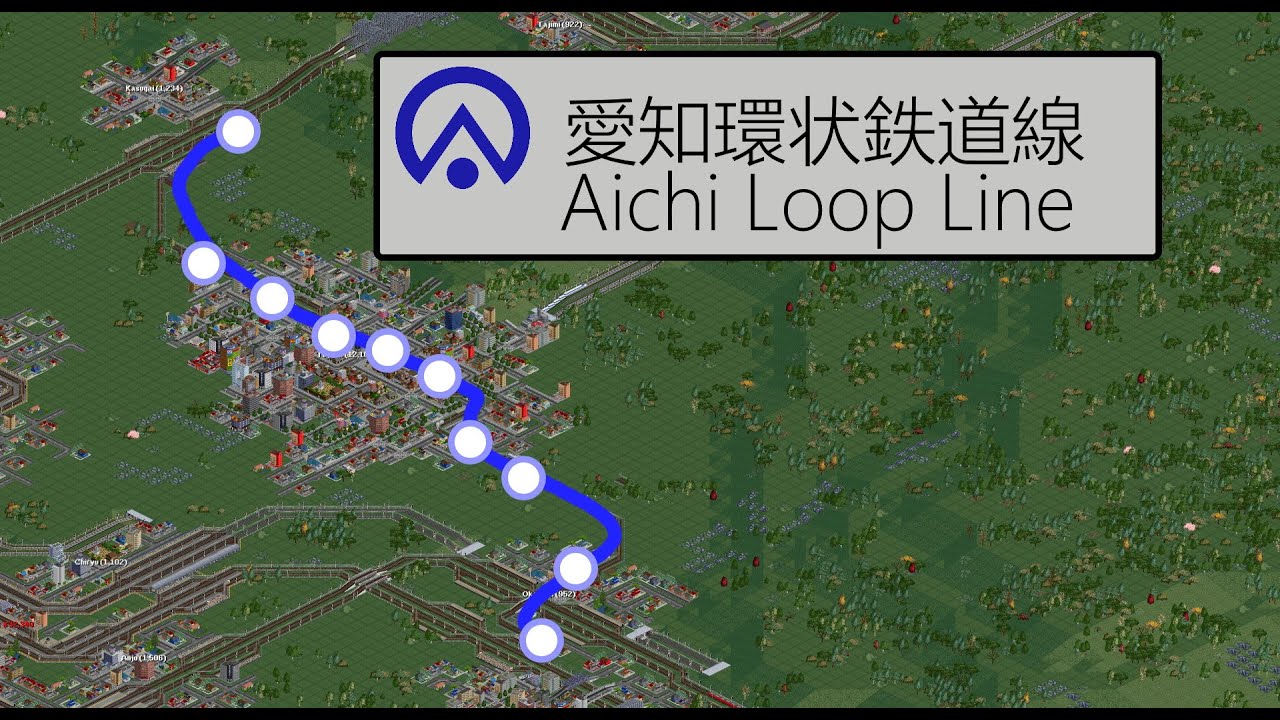 OpenTTD Aichi Loop Line Okazaki Kozoji JR2 - YouTube