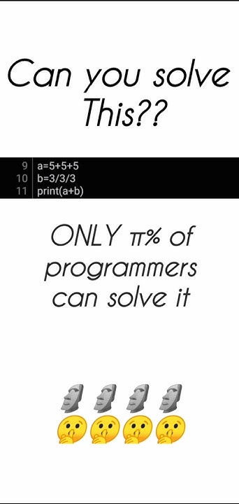 Only π% of programmers can solve it | #challenge #dsa #memes #python #funny #music #coding # ...