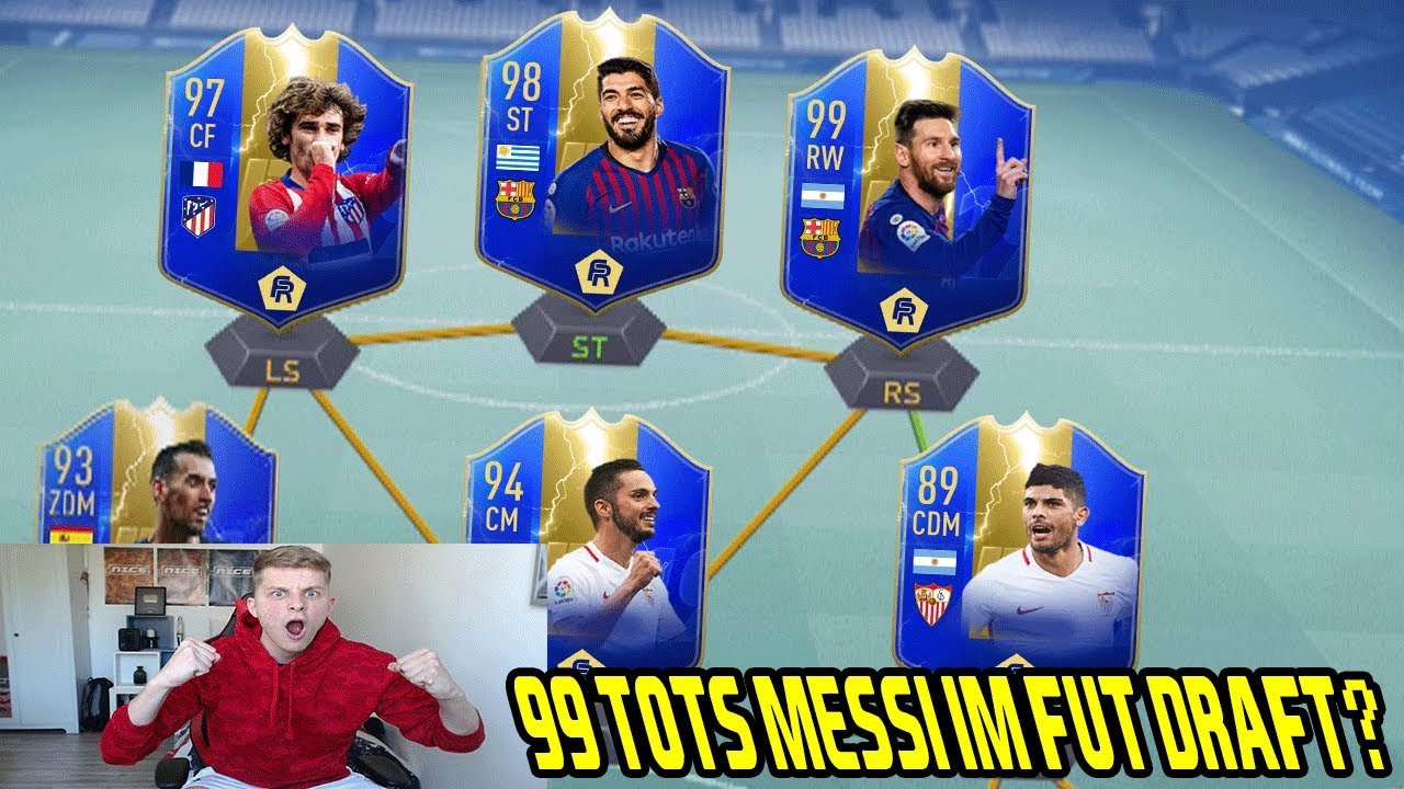 Kriegen wir den neuen 99 TOTS MESSI direkt im 1. Versuch im Fut Draft ...