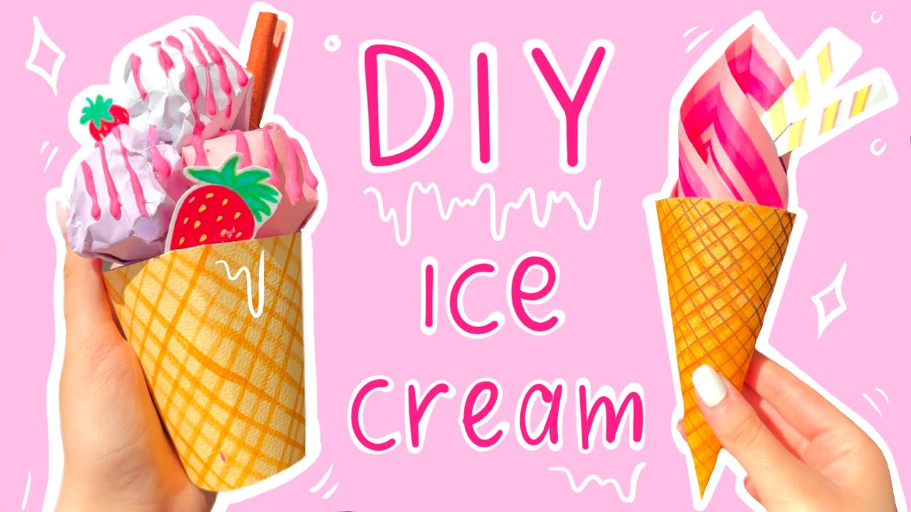 DIY Paper Ice Cream | How To Make Paper Ice Cream | Tutorial | Easy And ...