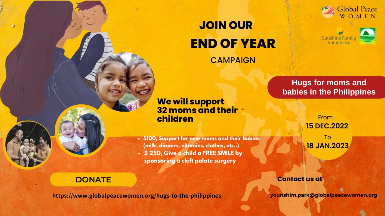 Send Hugs to Moms and Babies in the Philippines | End of Year Campaign ...
