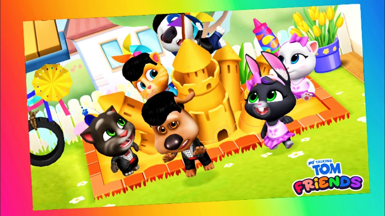 Another Day With My Talking Tom Friends - Enjoying Mud Castle Game And ...