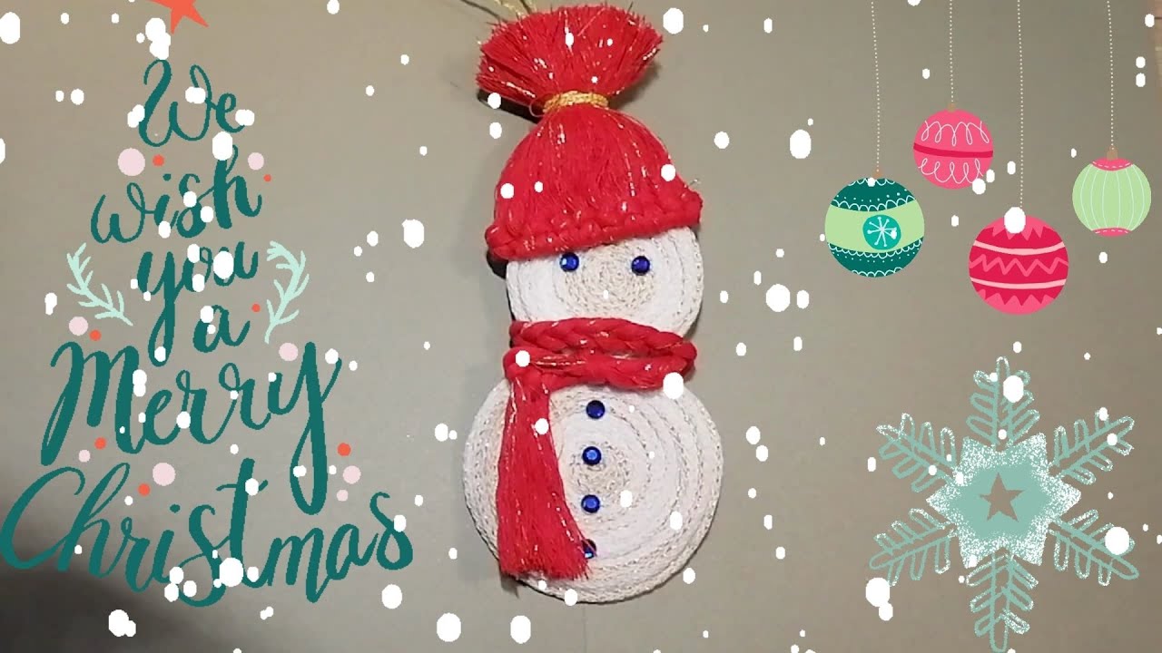 D. I.Y. Snowman From Macrame Cord - YouTube