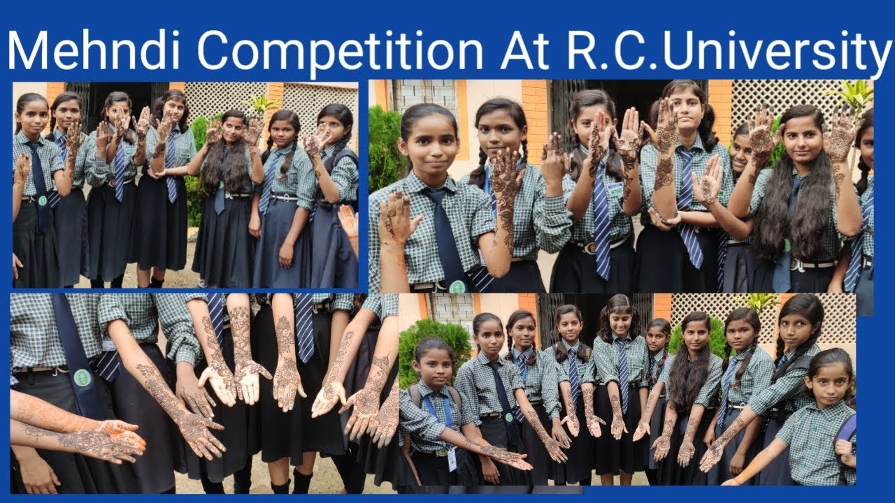 Mehndi Competition At R.C. University || Mehndi Competition by school ...