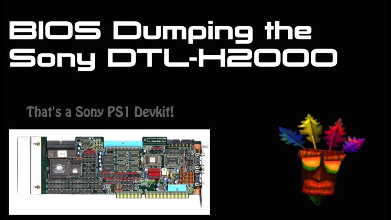 Dumping the Sony DTL-H2000 BIOS (PS1 Dev Kit) - YouTube
