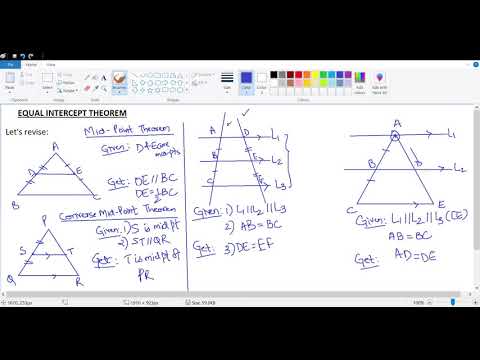 Class 9 Mid Point Theorem Ex 12B (part 1 of 7) - YouTube