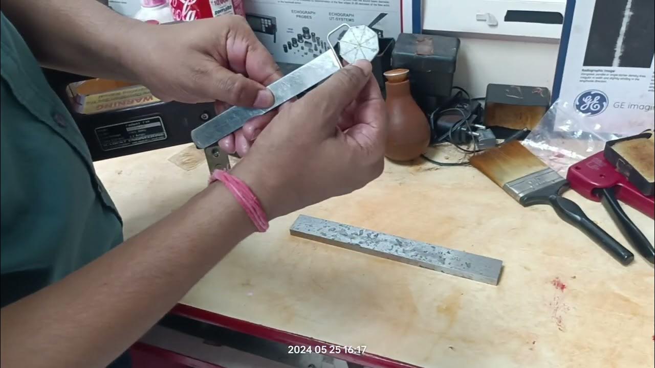 हिंदी। Magnetic Particle Testing (MPT) - Visible Dry Method Practical ...