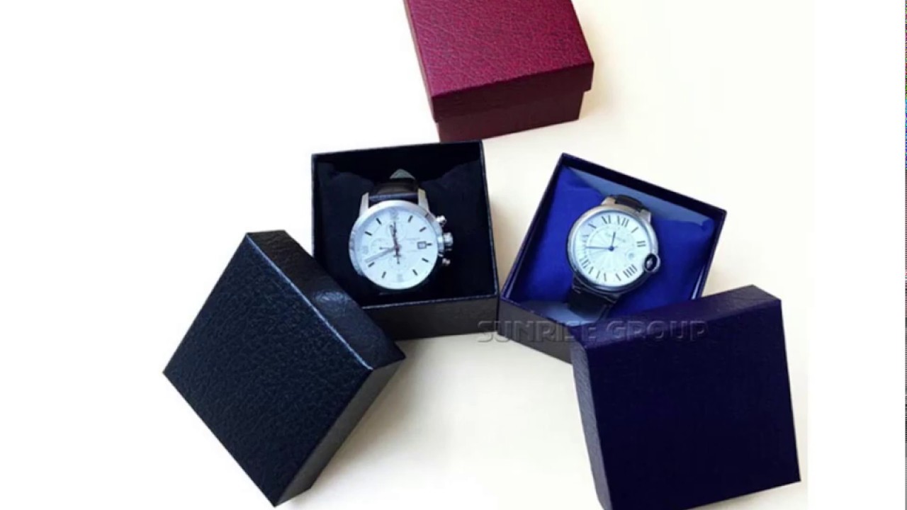 Custom fancy paper covering watch display gift box, for watch packaging ...