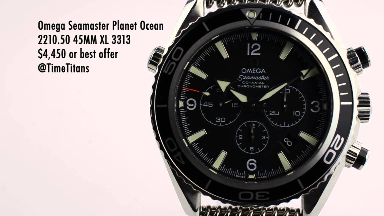 Omega Seamaster Planet Ocean Chronograph 2210.50 Caliber 3313 45.5MM XL ...