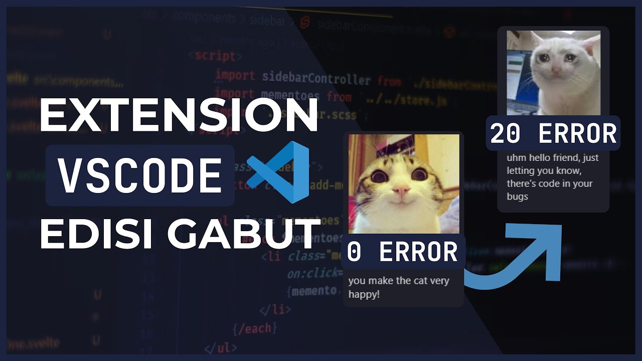 4 Extension VSCODE Kocak/Gabut Buat Ngoding (Visual Studio Code) - YouTube