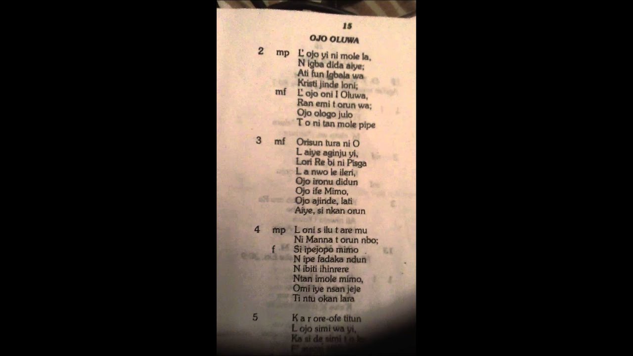 Yoruba hymn: 'Ojo simi at'ayo, ojo inu didun' - YouTube