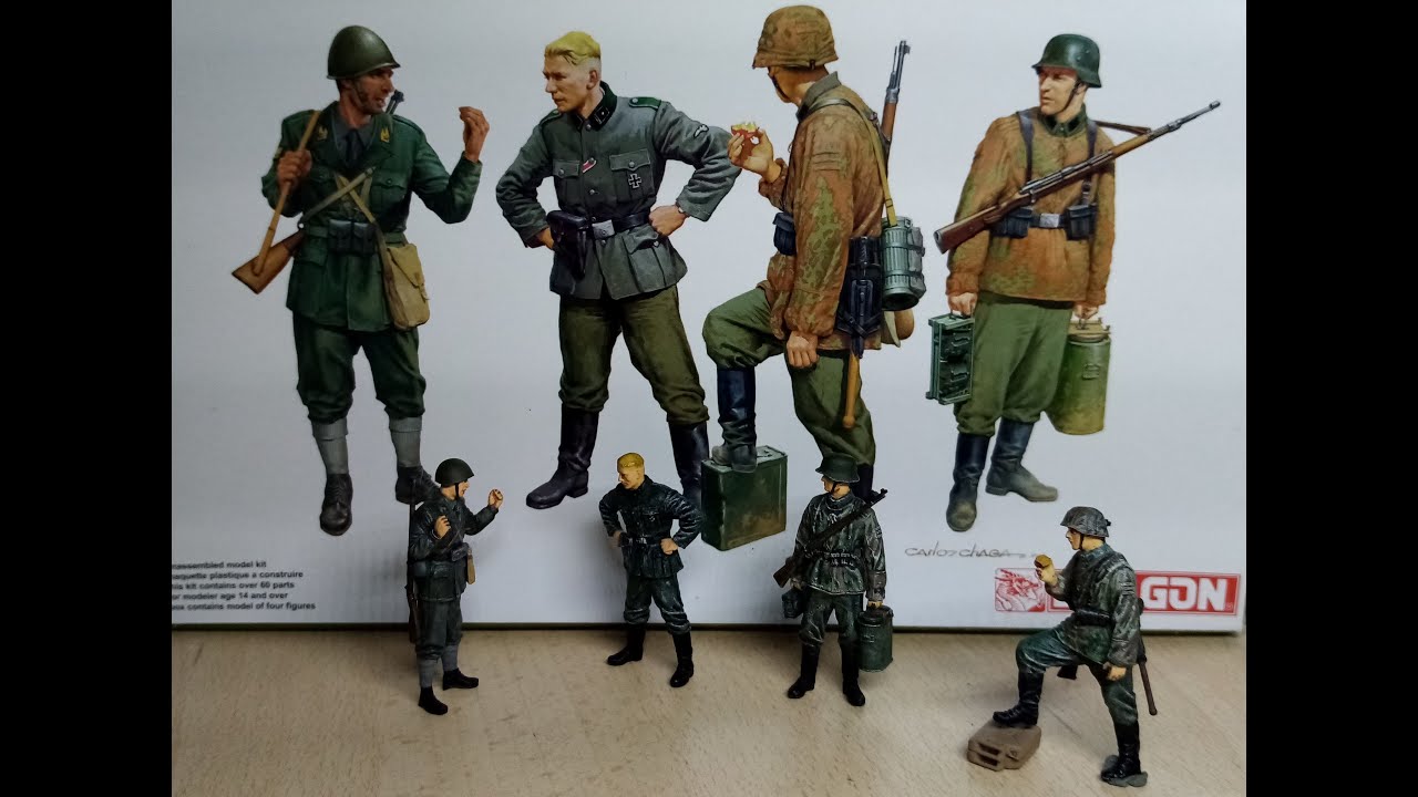 Axis soldiers ww2 paint - YouTube