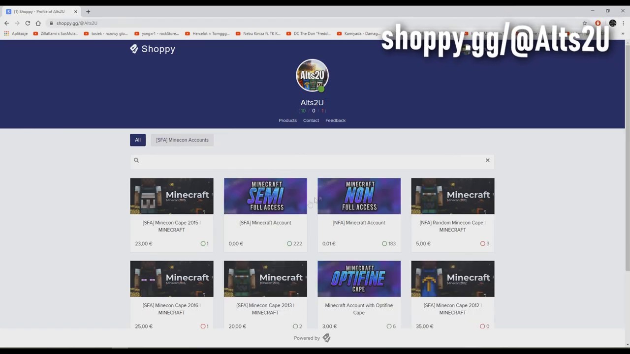 BUYING MINECON 2013 SFA FOR 20$ | CHEAP&LEGIT SHOP | SHOPPY.GG SELLY.IO ATSHOP.IO - YouTube
