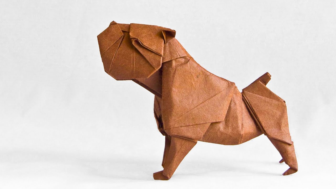 Origami Bulldog by Quentin Trollip - YouTube