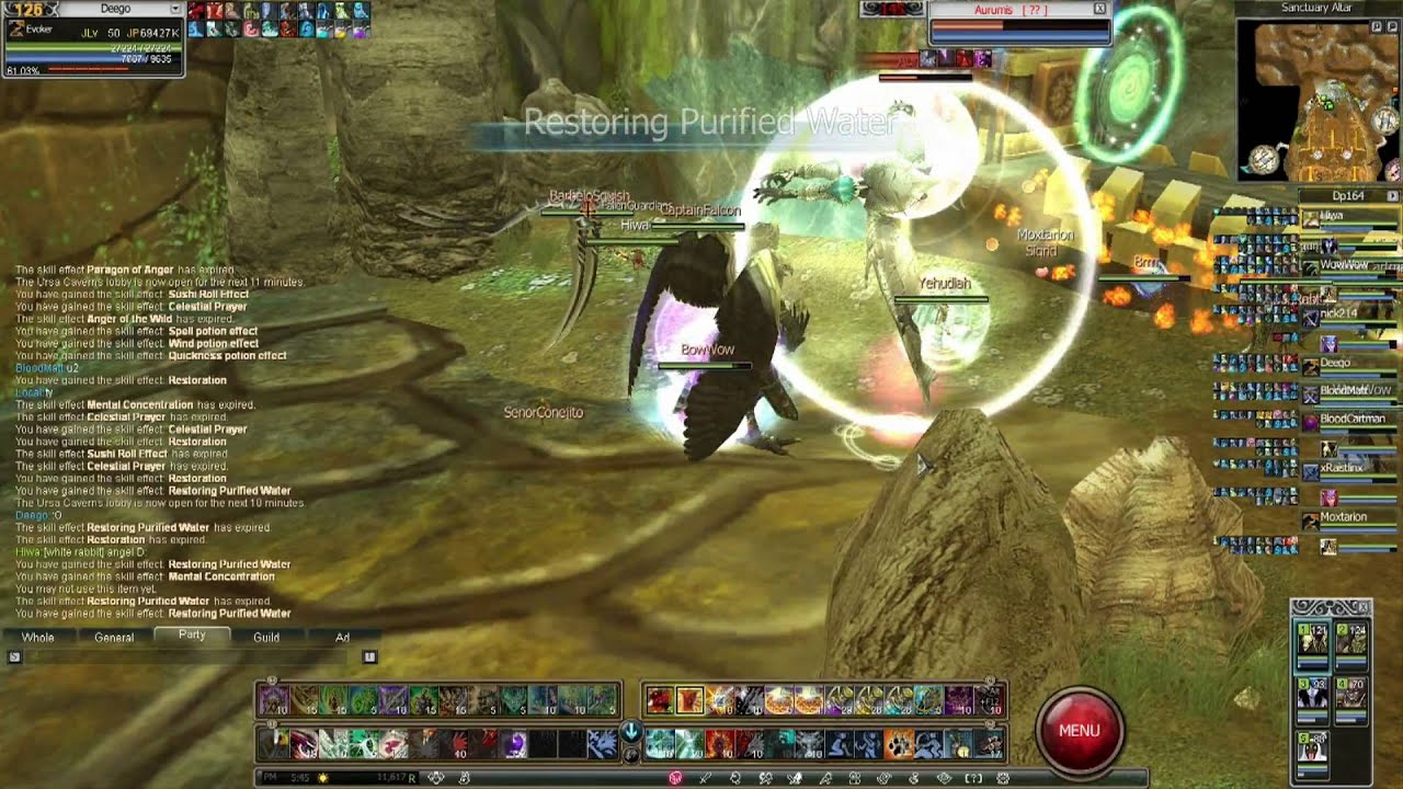 Rappelz Sanctuary Boss Aurumis - YouTube
