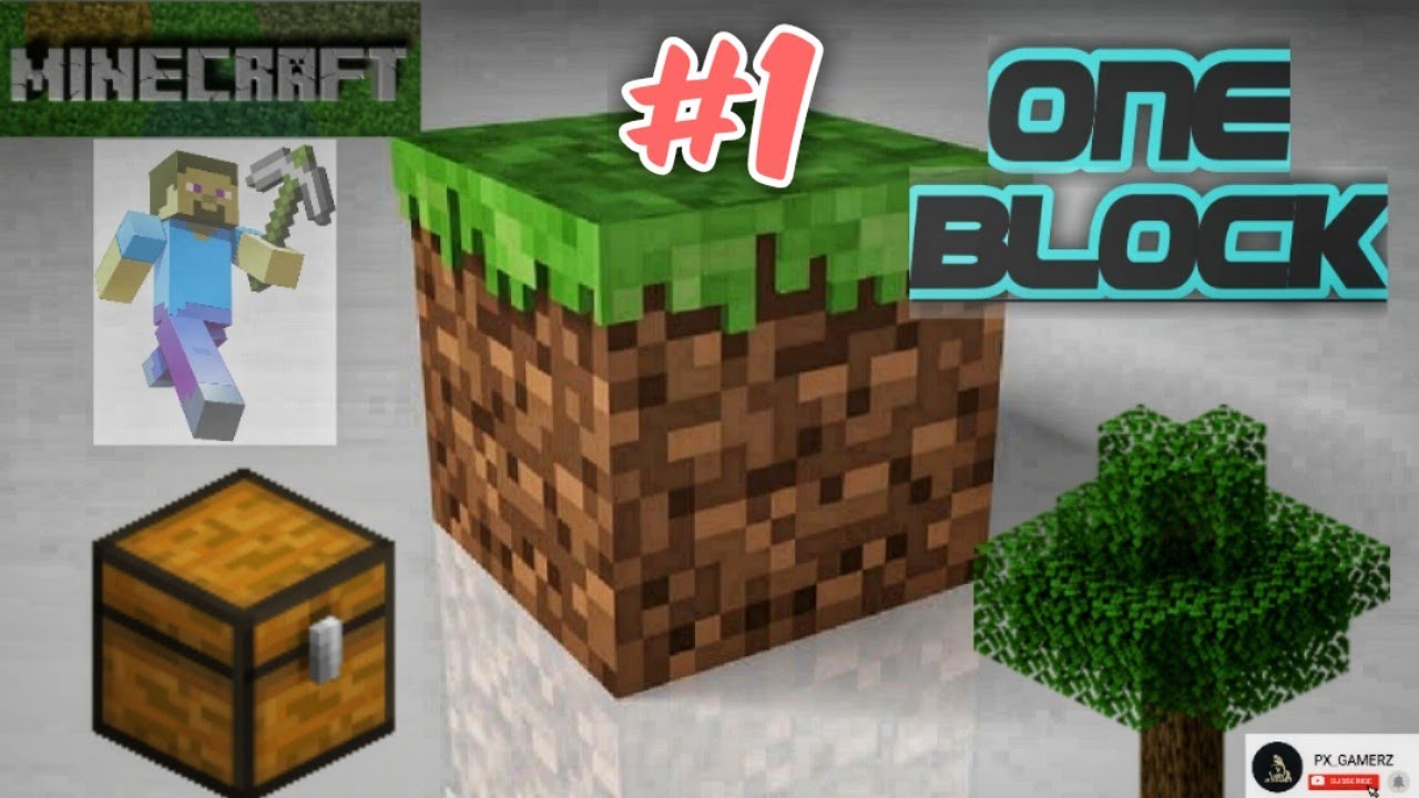 MINECRAFT ONE BLOCK CHALLENGE || Part 1 - YouTube