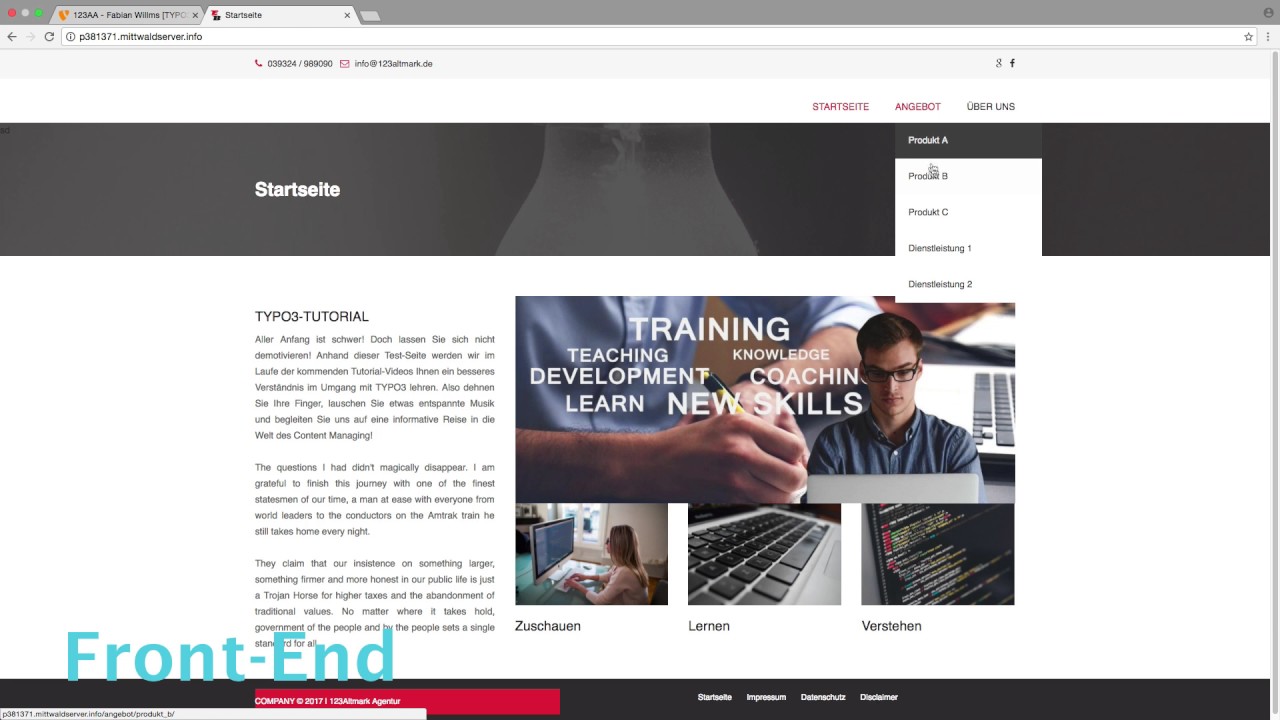 TYPO3-Tutorial - 1 - Die Grundlagen (Testvideo) - YouTube