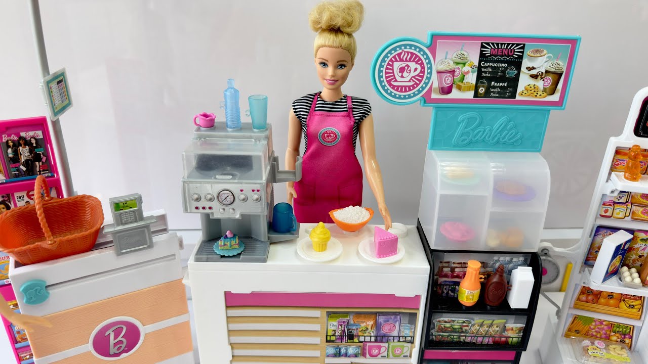 Barbie Grocery Store Supermarket Miniature Food items, Juices Cocktails ...