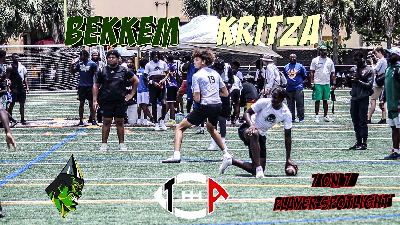🔥🏈 Tutu Atwell Foundation 7 on 7 Player Spotlight Bekkem Kritza Miami ...