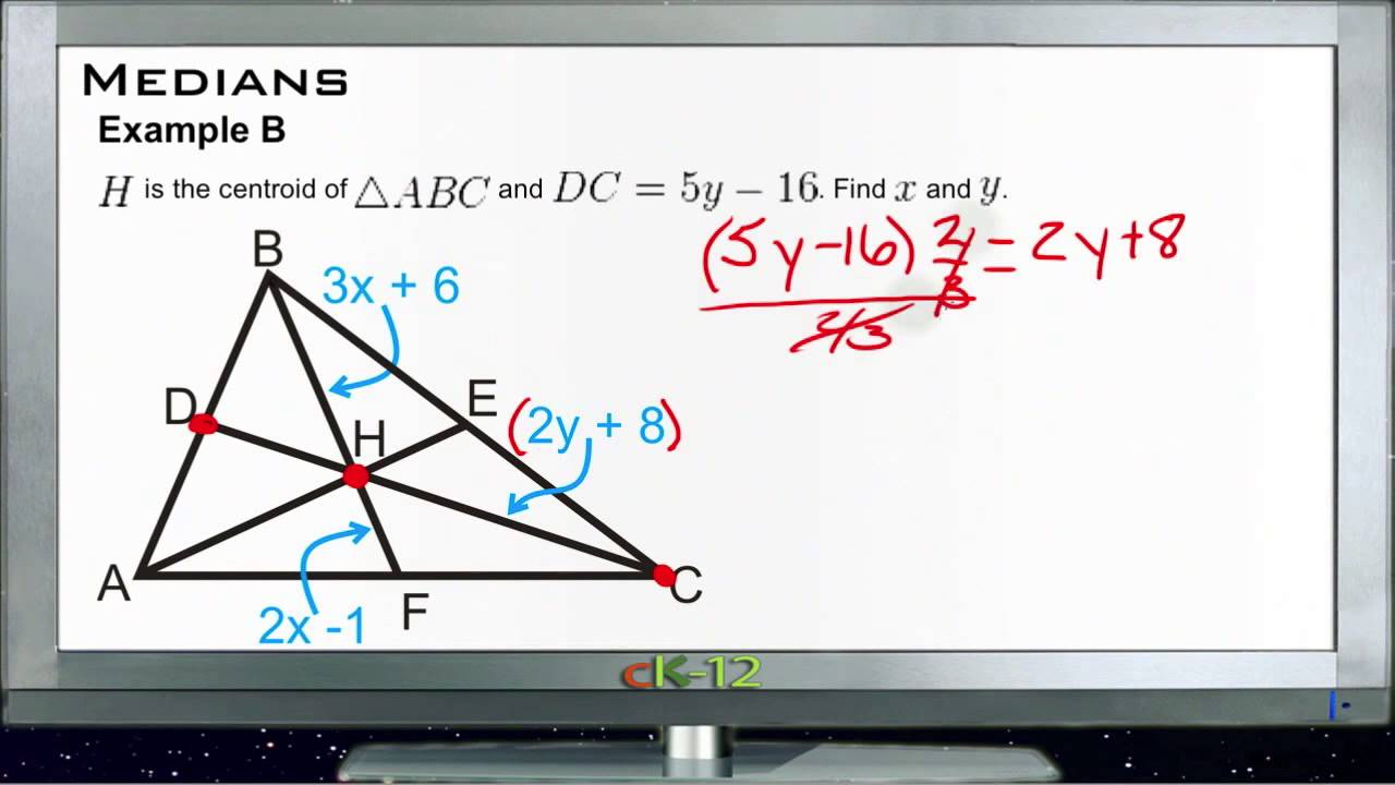 Medians: Examples (Basic Geometry Concepts) - YouTube