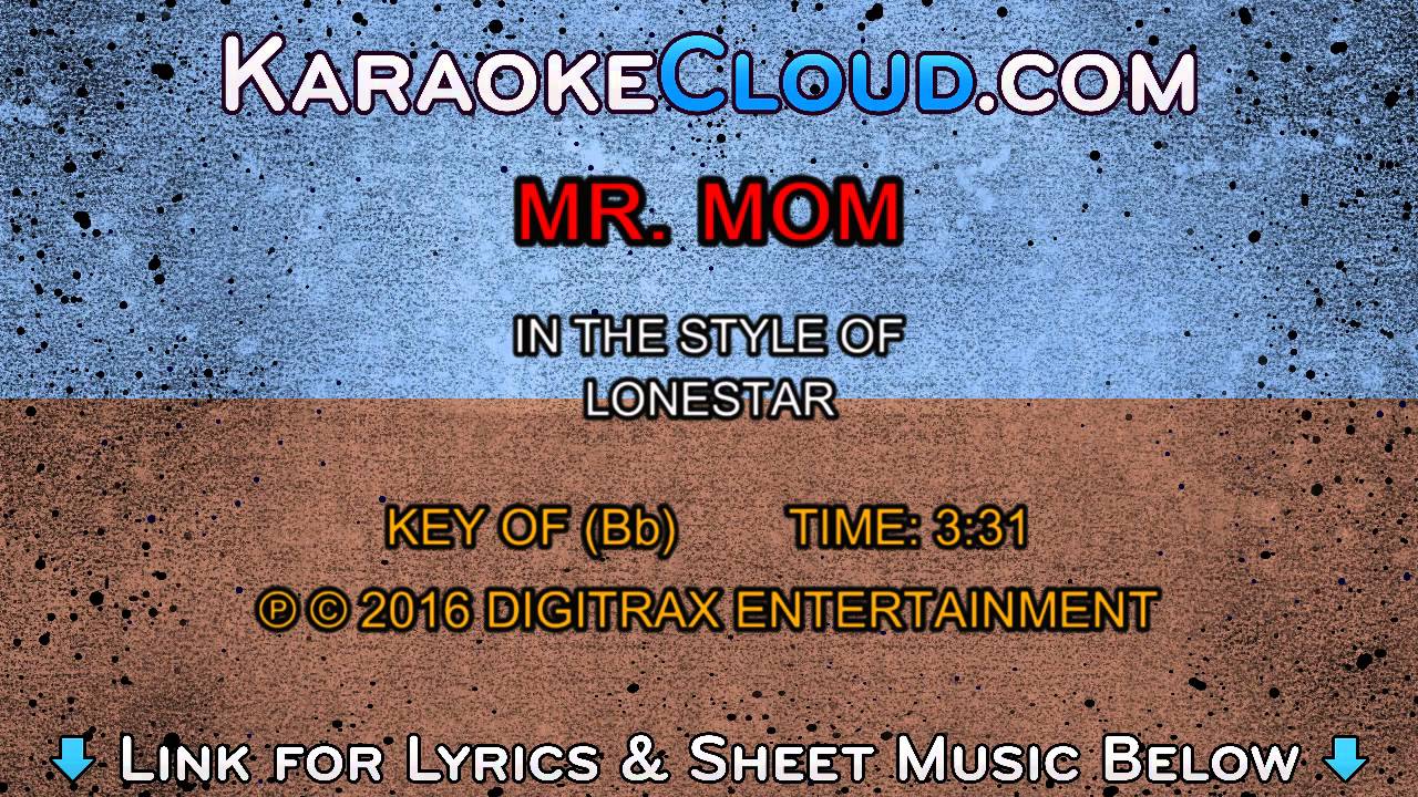 Lonestar - Mr. Mom (Backing Track) - YouTube